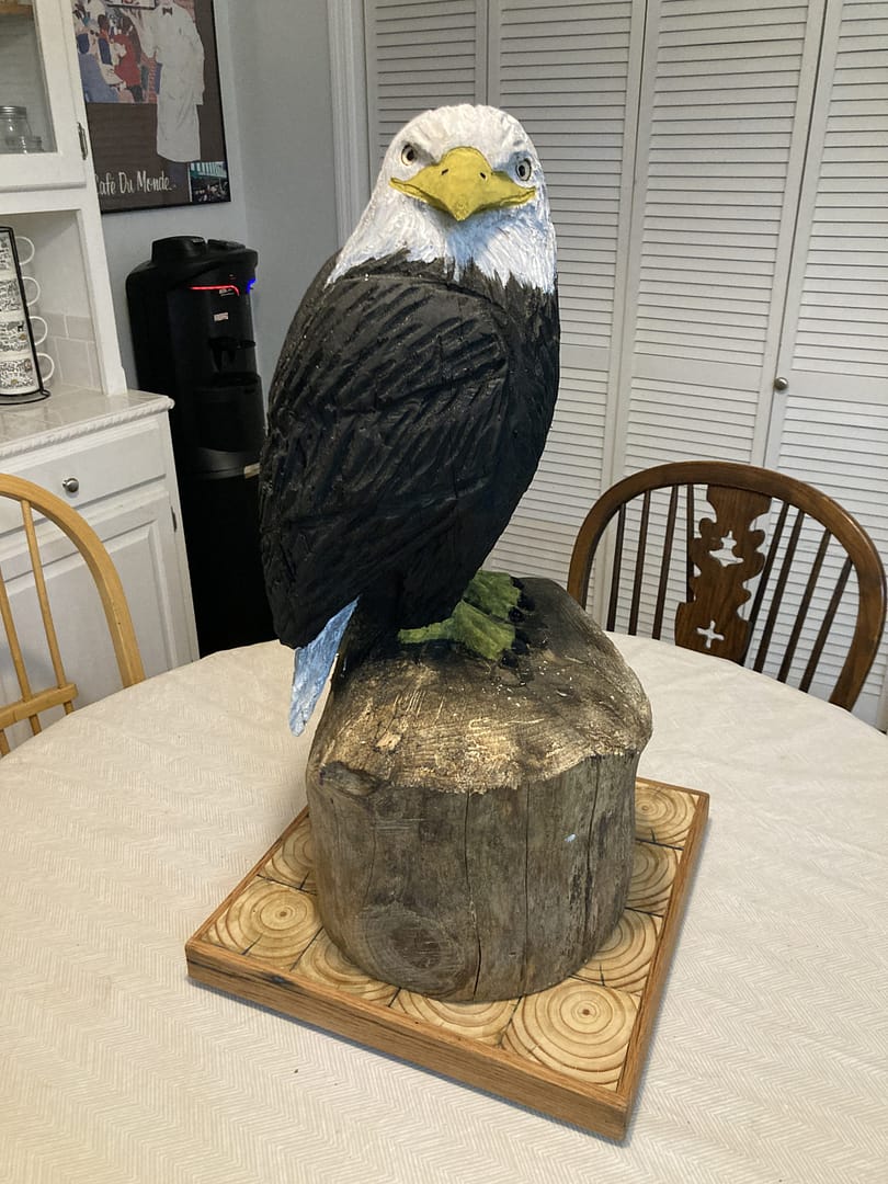 “FREEDOM” – Majestic 1/3 Scale Chainsaw-Carved Eagle! | Made in Papa's ...